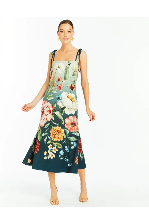 knee length dresses for ladies Aria Floral Convertible Dress – Sublime Clothing Boutique main image 0