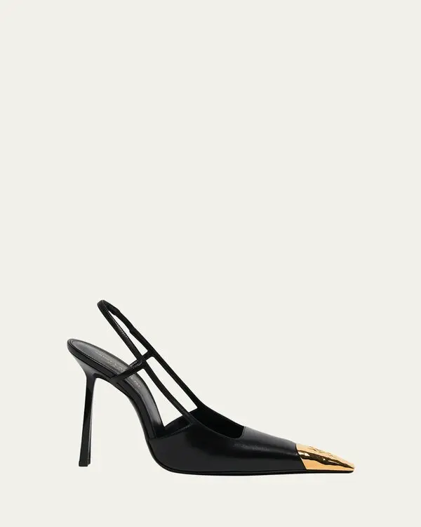 Saint Laurent Jeanne Slingback Pumps - Black