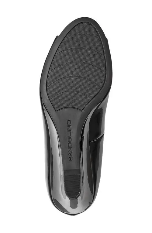 Bandolino Tuff Love Peep Toe Wedge Pump - Black