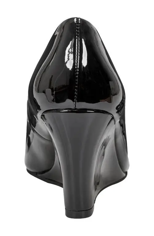 Bandolino Tuff Love Peep Toe Wedge Pump - Black