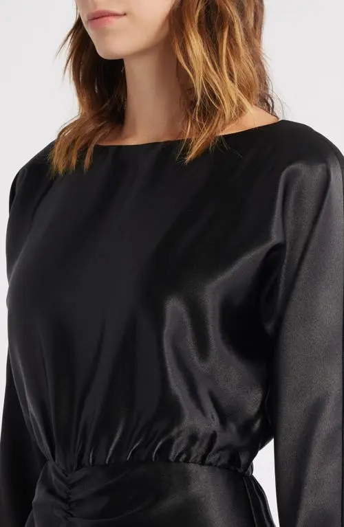 Julia Jordan Long Sleeve Cocktail Midi Dress In Black - 35% Off |  Editorialist