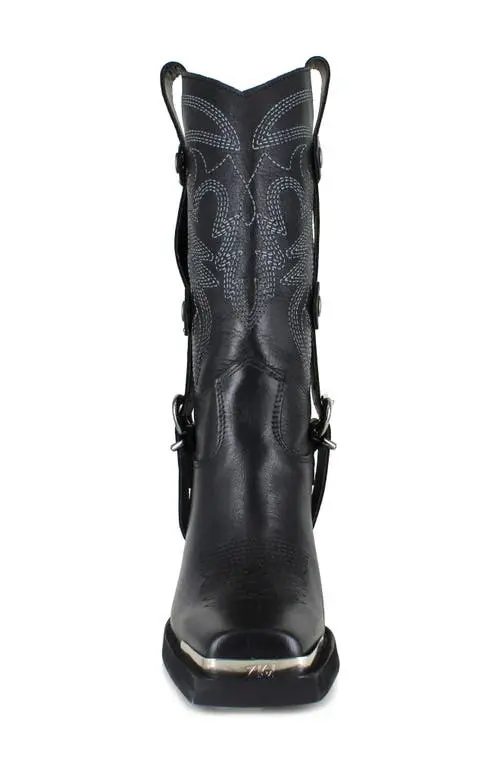 ZIGI Amaranta Cowboy Boots - Black Leather