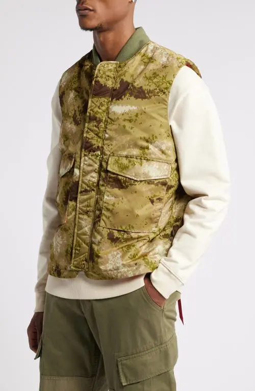 Alpha Industries Ma-1 Mod Water-resistant Vest - Green Blur Camo