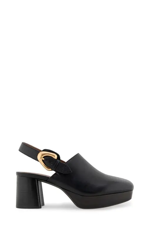 Aerosoles Sumari Leather Clogs - Black Leather