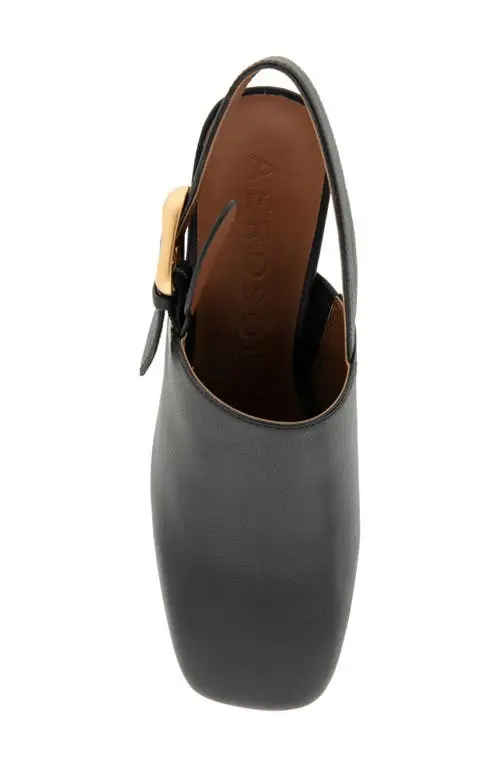 Aerosoles Sumari Leather Clogs - Black Leather