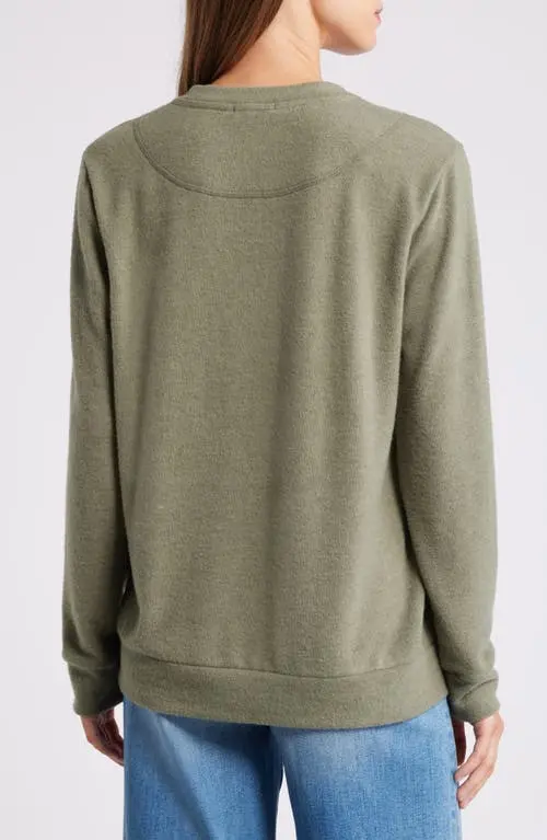 Loveappella Crewneck Brushed Jersey Top