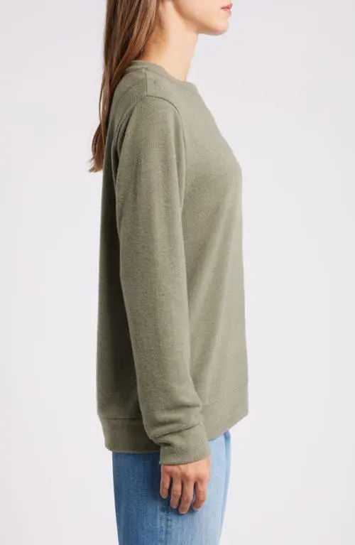 Loveappella Crewneck Brushed Jersey Top