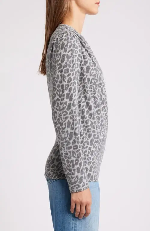 Loveappella Animal Print Wrap Top