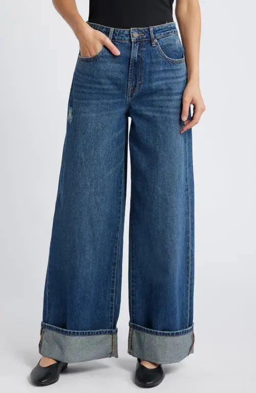 HIDDEN JEANS Classic Cuff Wide Leg Jeans
