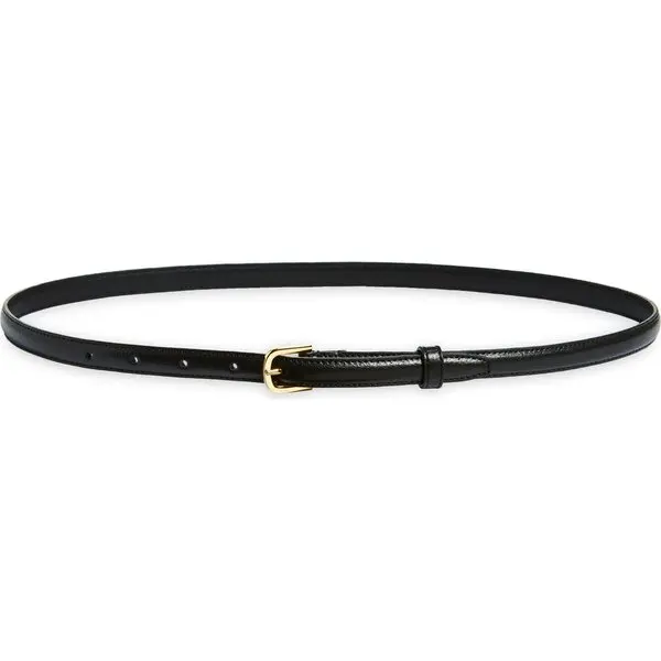 TOTEME Thin Leather Belt - Black