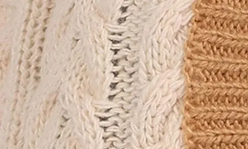 PETAL & PUP Zina Cable Contrast Trapeze Cardigan