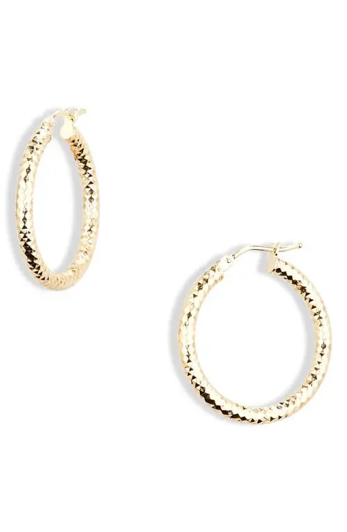 Bony Levy 14k Gold Diamond-cut Hoop Earrings - 14k Yellow Gold