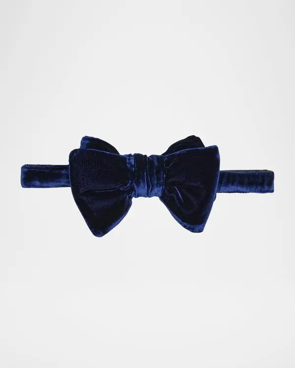 TOM FORD Velvet Bow Tie - Blue
