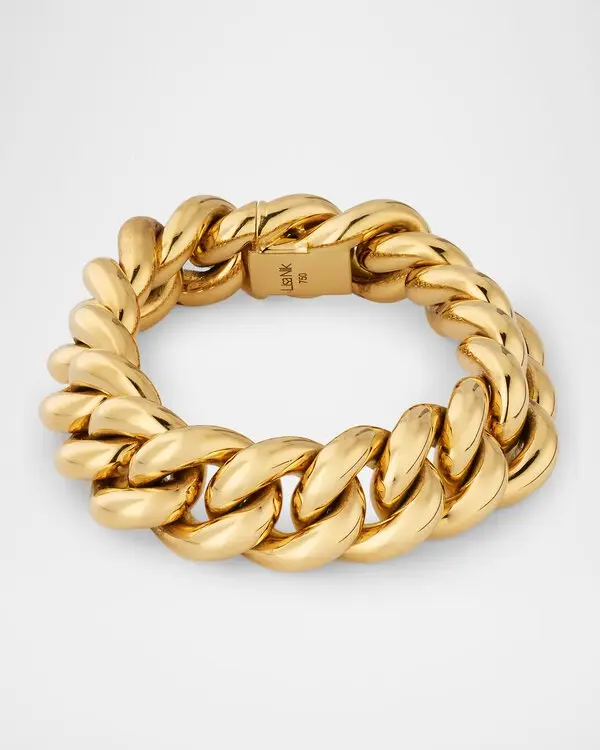 LISA NIK Golden Dreams 18k Signature Curb Link Bracelet