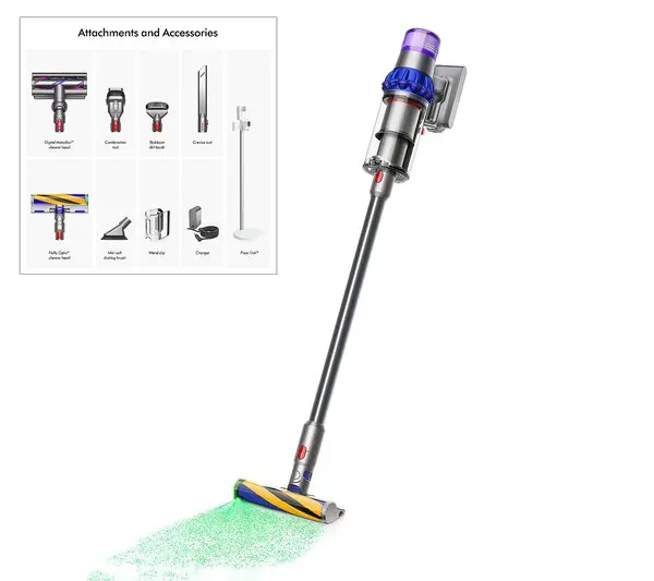 DYSON V15 Detect Cordfree Vacuum W/2 Cleaner Heads & Dok - One-color