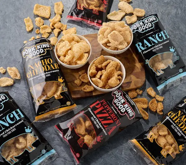 PORK KING GOOD Bags Seasoned Pork Rinds Variety Pack - One-color