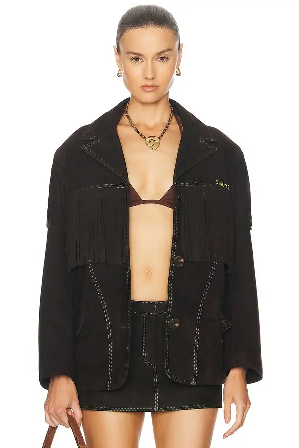 SIEDRES For Suede Fringe Jacket