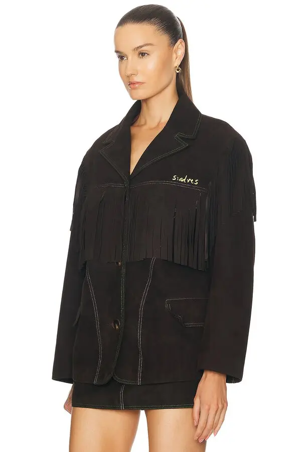 SIEDRES For Suede Fringe Jacket
