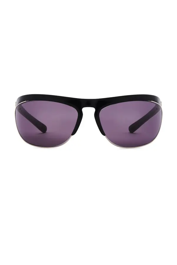Bottega Veneta Round Frame Sunglasses - Black & Grey
