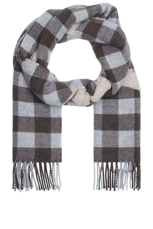 Acne Studios Veda Scarf In Brown - Brown & Beige