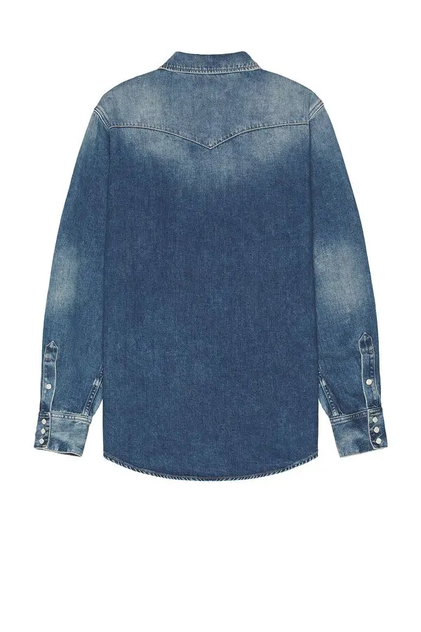 Givenchy American Denim Shirt In Denim-medium