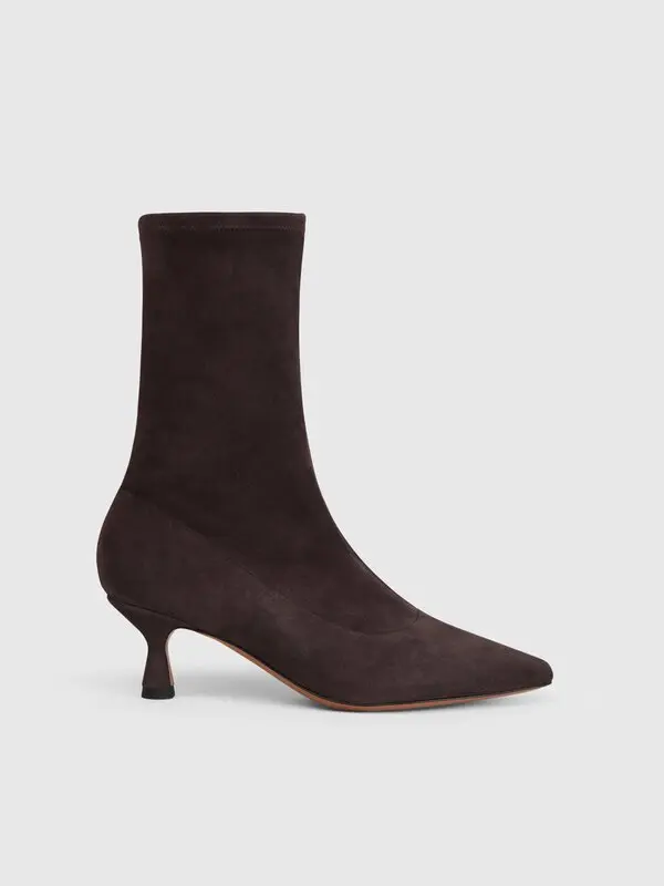 ATP ATELIER Cerone Suede Stretch Boots - Walnut