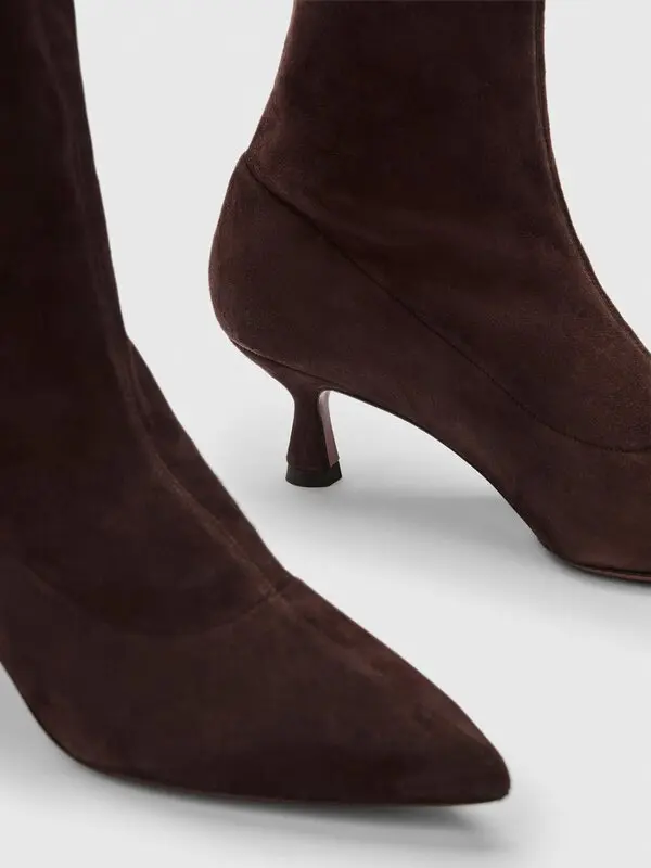 ATP ATELIER Cerone Suede Stretch Boots - Walnut