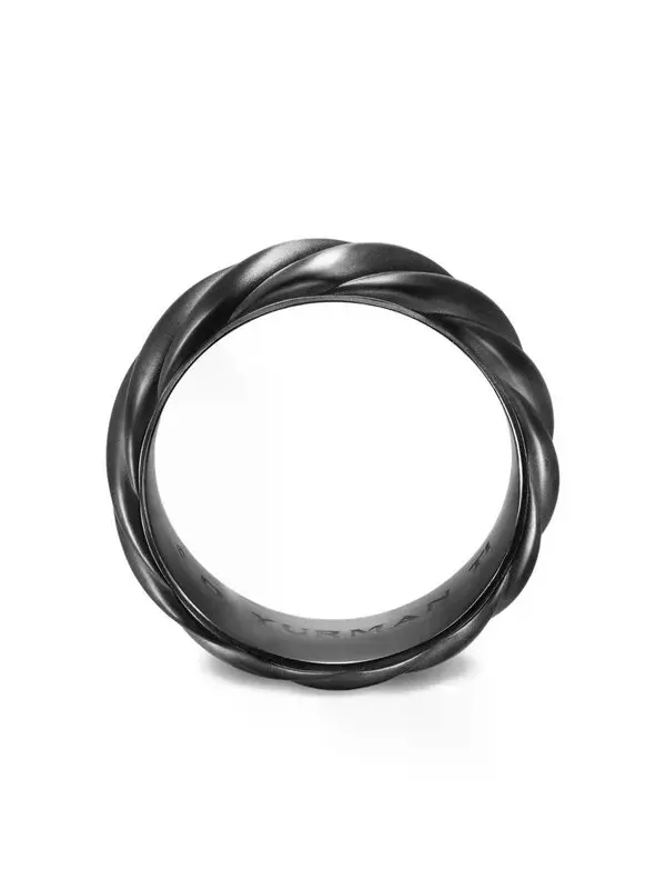 David Yurman Sculpted Cable Band Ring - Black