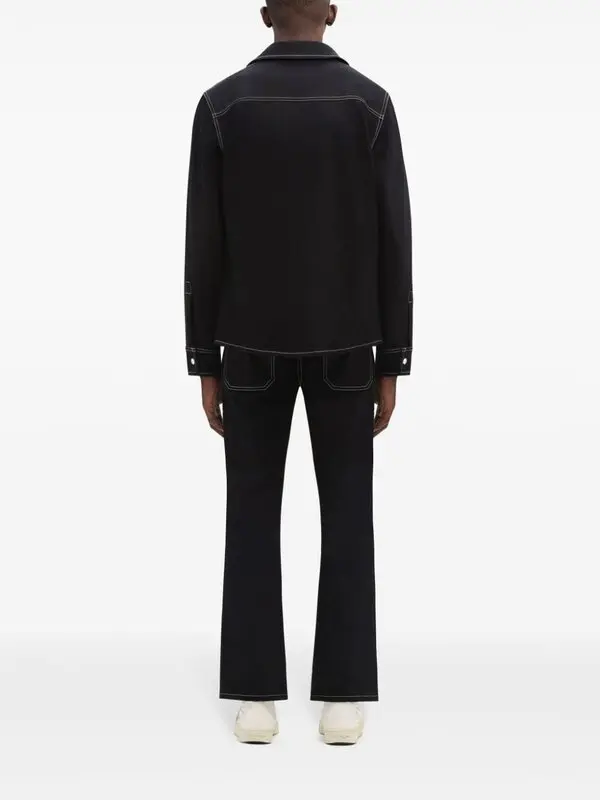 COURREGES Double Pocket Topstitched Denim Shirt