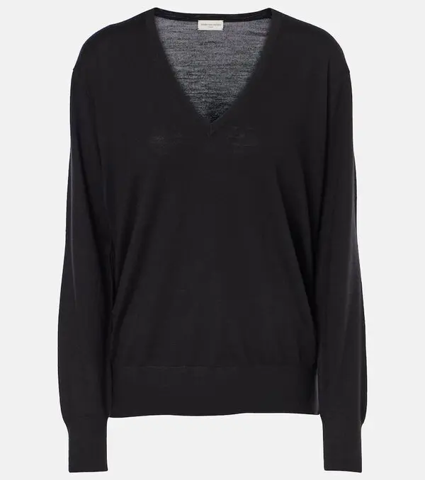 Dries Van Noten Wool V-neck Sweater