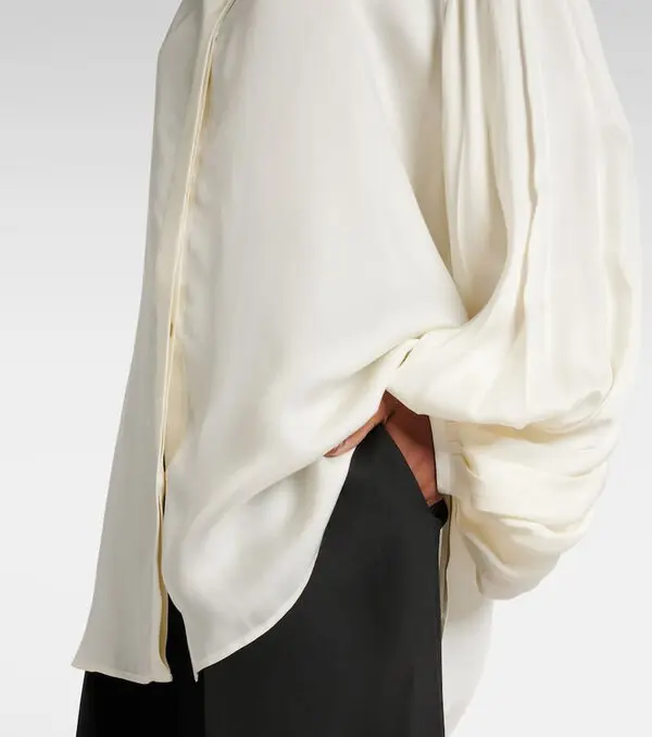 Khaite Bam Chiffon Shirt - White