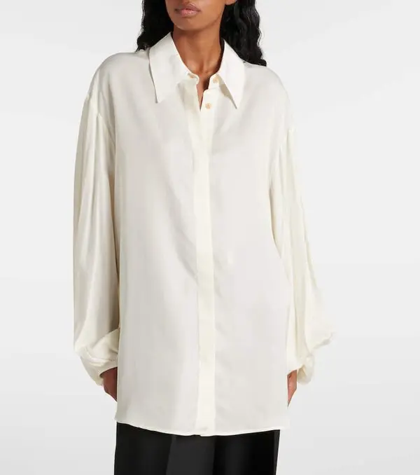 Khaite Bam Chiffon Shirt - White