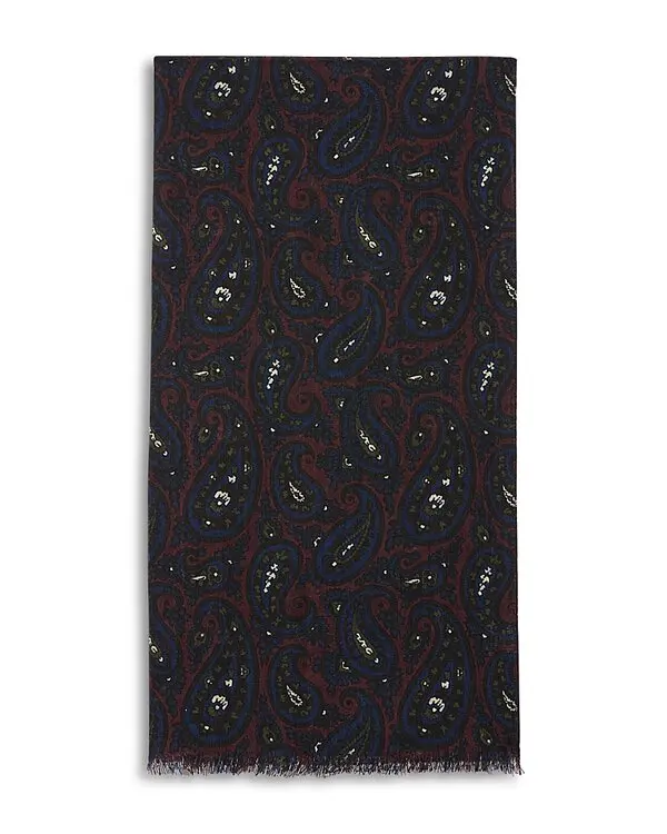 Bloomingdale'S Mantero Paisley Italian Wool Scarf Exclusive - Burgundy