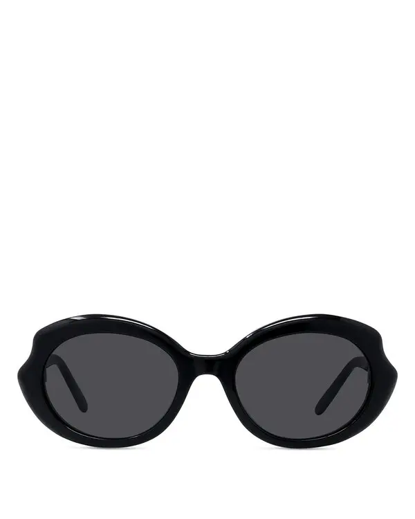 Loewe Slim Geometric Sunglasses - Black/gray Solid