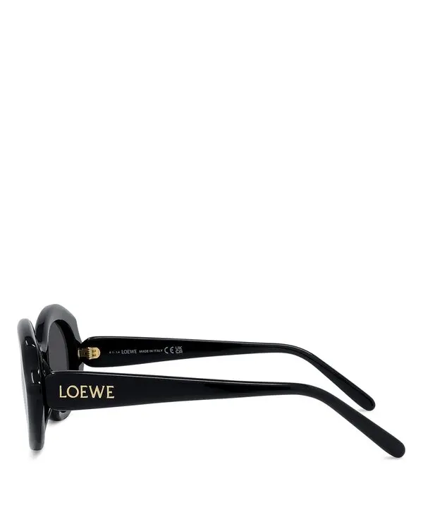 Loewe Slim Geometric Sunglasses - Black/gray Solid