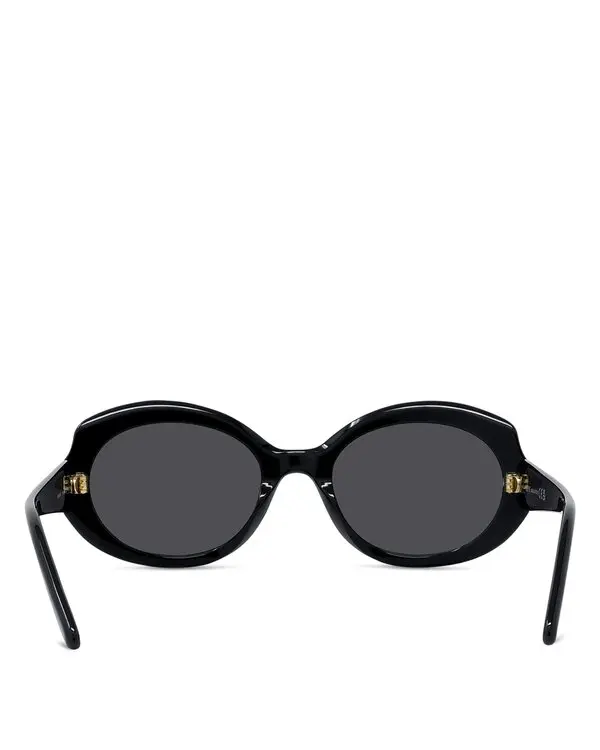 Loewe Slim Geometric Sunglasses - Black/gray Solid
