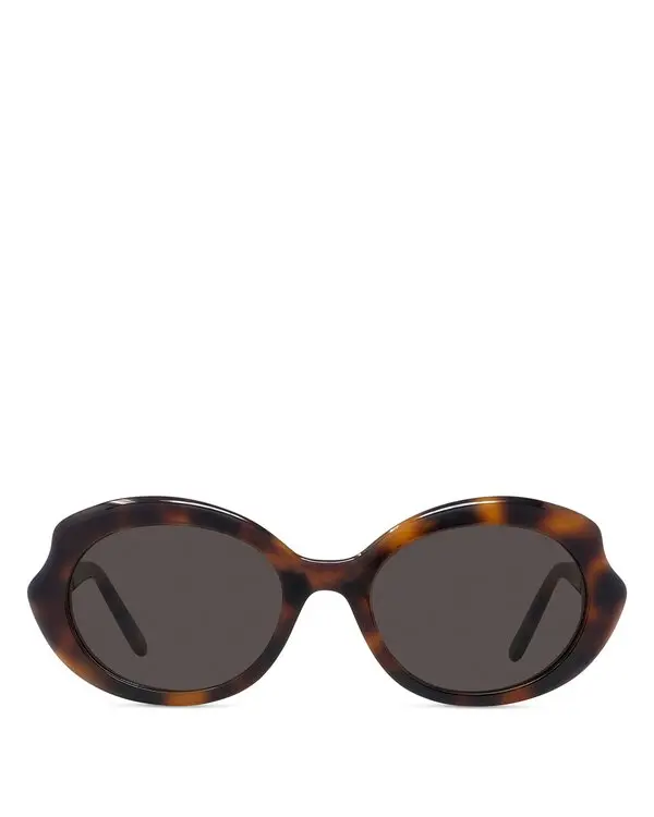 Loewe Slim Geometric Sunglasses - Havana/brown Solid