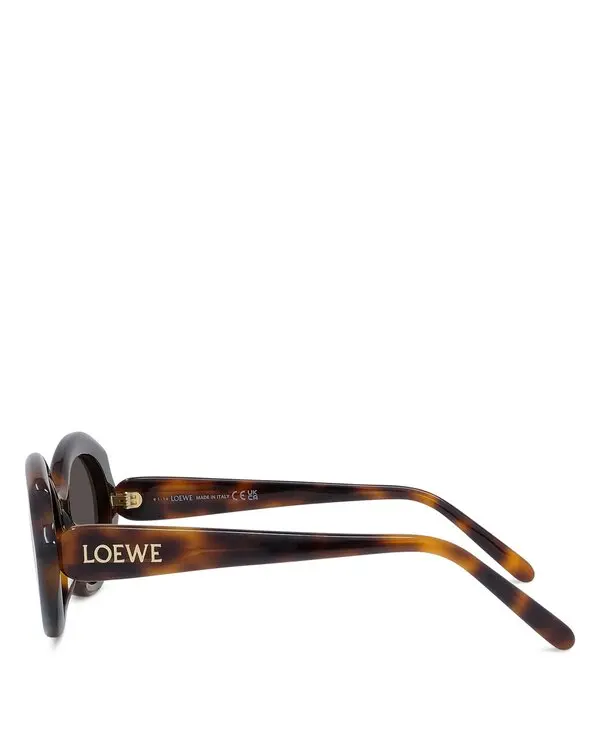 Loewe Slim Geometric Sunglasses - Havana/brown Solid