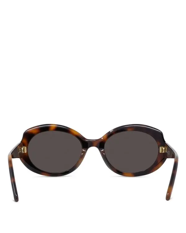 Loewe Slim Geometric Sunglasses - Havana/brown Solid