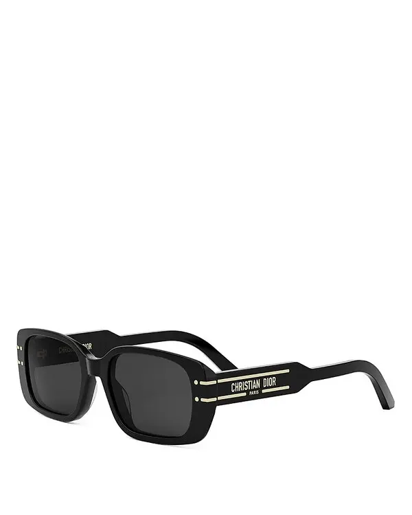 Dior Signature S12i Rectangle Sunglasses - Black/gray Solid
