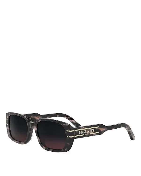 Dior Signature S12i Rectangle Sunglasses - Havana/brown Gradient