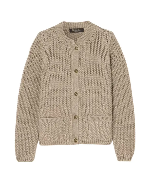 Loro Piana Baranca Linen And Cashmere-blend Cardigan - Brown