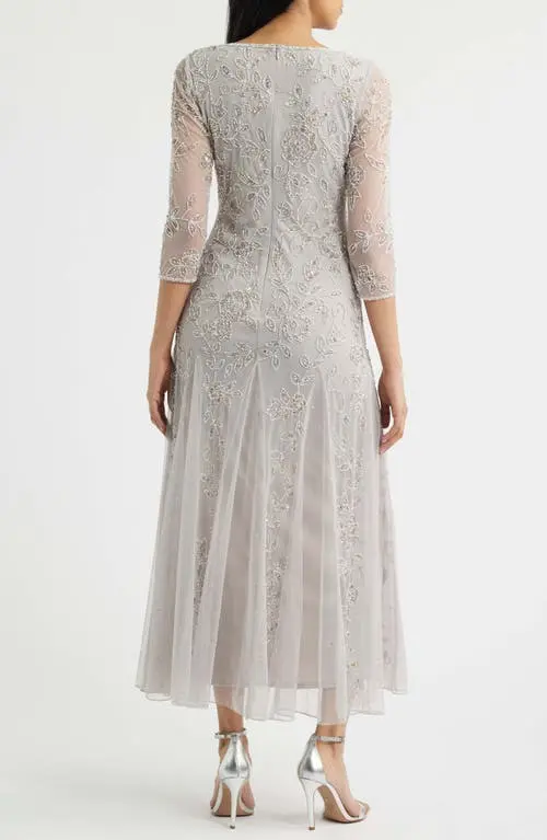 Pisarro Nights Beaded Tulle A-line Gown