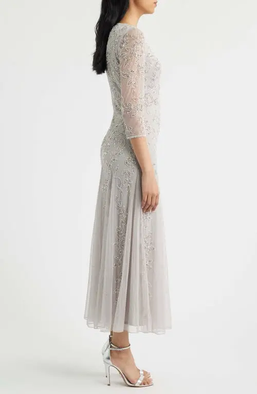Pisarro Nights Beaded Tulle A-line Gown