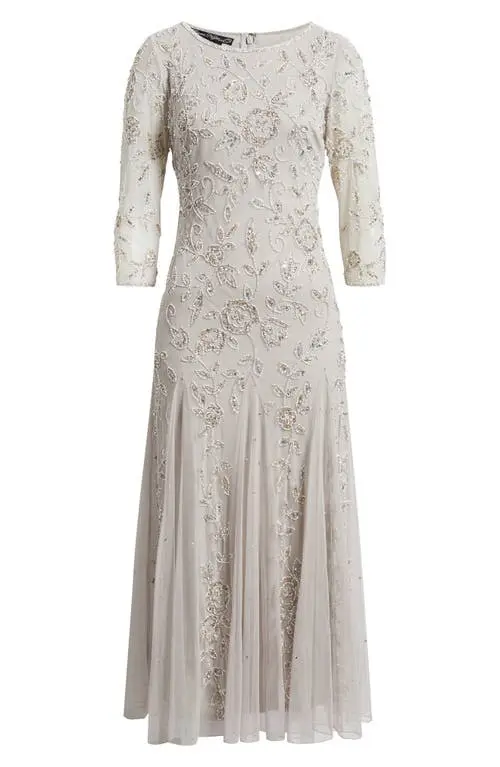 Pisarro Nights Beaded Tulle A-line Gown