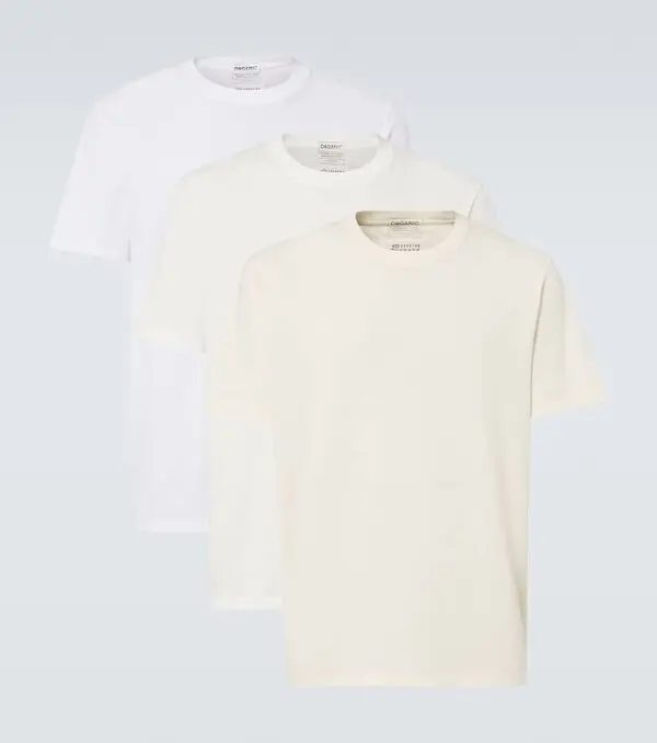 MAISON MARGIELA Set Of 3 Cotton Jersey T-shirts - White