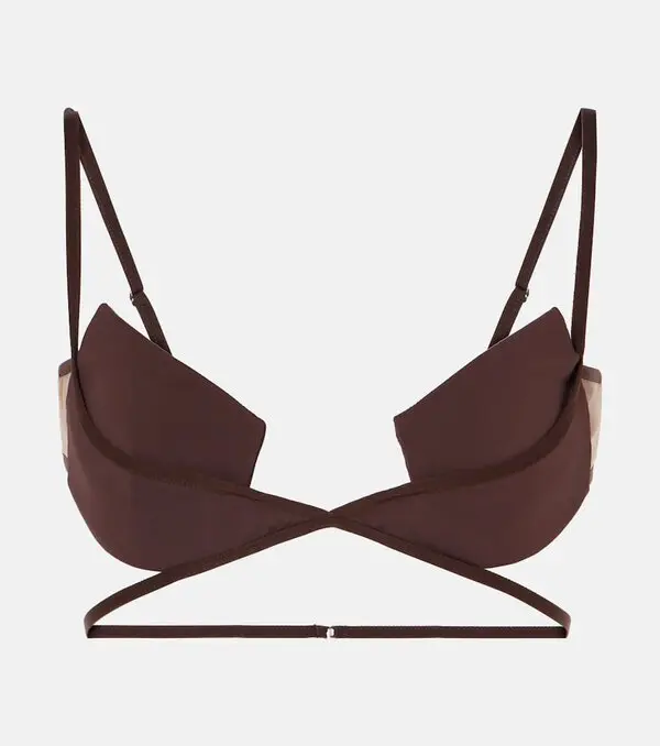 NENSI DOJAKA Padded Bra Top - Brown