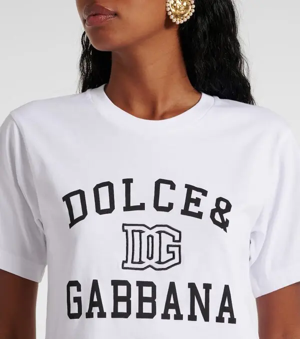 Buy Dolce & Gabbana Logo Cotton T-shirt - White At 30% Off