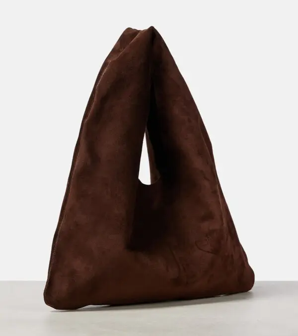 THE ROW Bindle Small Suede Tote Bag - Brown