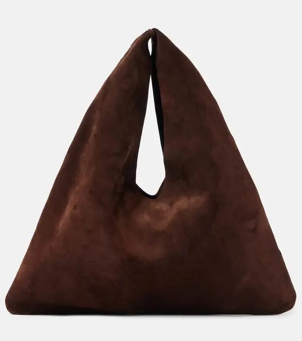 THE ROW Bindle Small Suede Tote Bag - Brown